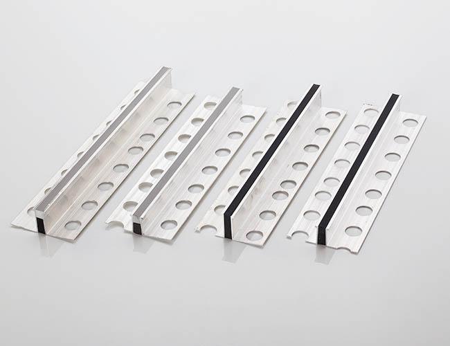 Aluminum Matt Satin Expansion Joint Profile 10mm Rubber Insert Anodized ...