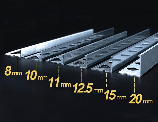 1/2'' 12mm Matt Black Expansion Joint Profile With Black Rubber Strip