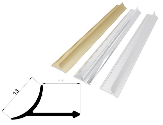 Aluminum 6063 Internal Corner Tile Trim With Anodized Powder Coat Surface