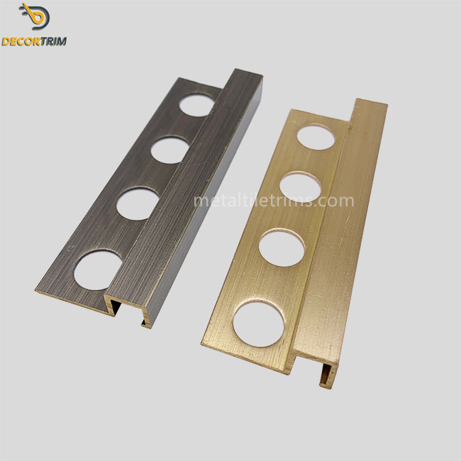 Box Shape Solid Brass Tile Trim Strip Multipurpose For Laminated Edge ...