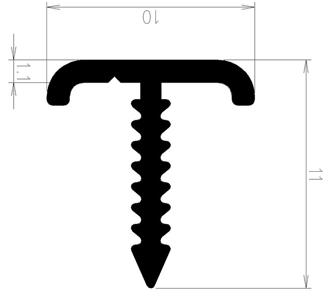 Aluminum 6063 T Shaped Transition Strip , Floor Divider Strip 10mm Width