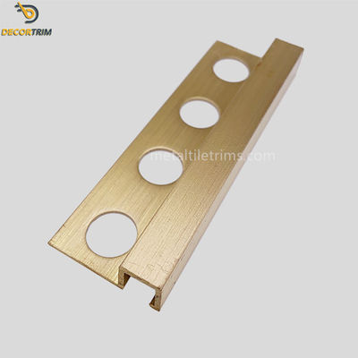 Box Shape Solid Brass Tile Trim Strip Multipurpose For Laminated Edge ...