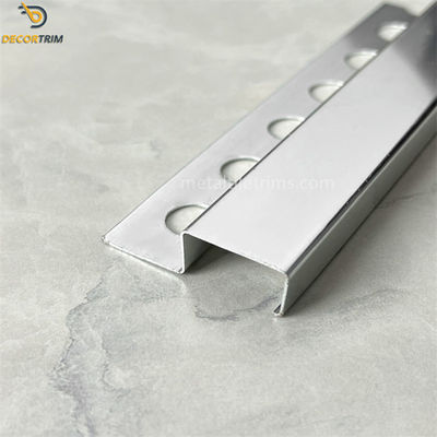Bright Silver Aluminium Tile Trim Thickness 0.8mm Strip Tile Trim