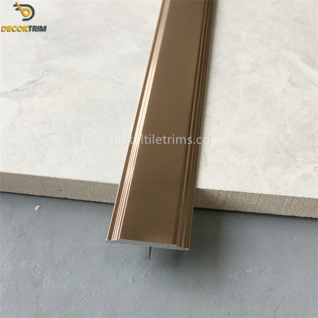 Flooring T Shaped Transition Strip Polish Rose Red 20mm Width ODM