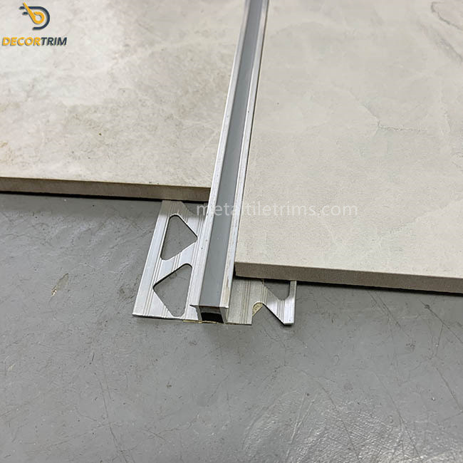 Aluminum Matt Satin Expansion Joint Profile 10mm Rubber Insert Anodized ...