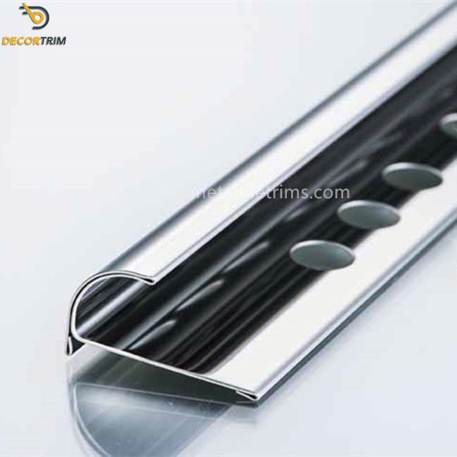 Grade 304 Stainless Steel Tile Edge Trim 10mm X 2.5m Half Round Shape