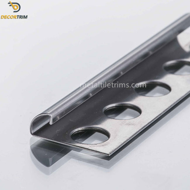 3/8'' 10mm Stainless Steel Tile Trim , Tile Corner Strip Round Edge