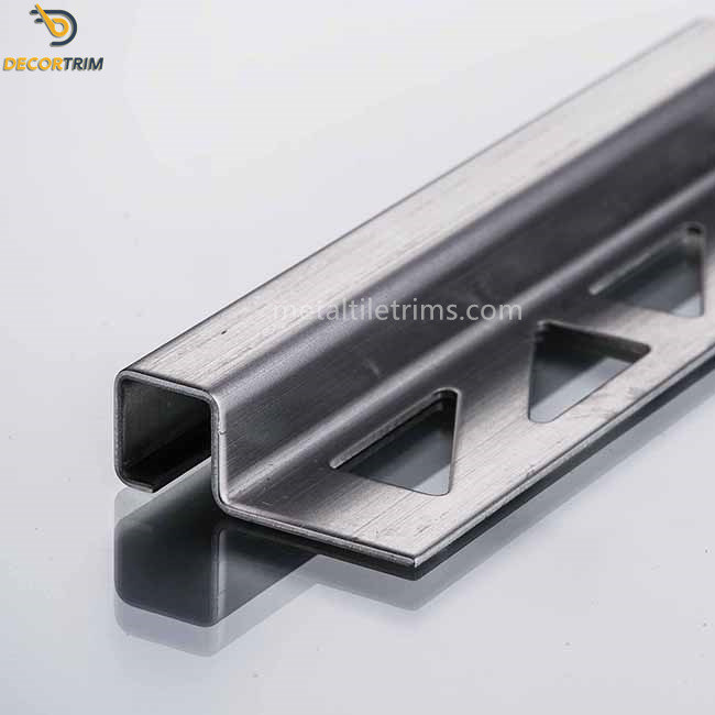 Box Shape Stainless Steel Corner Trim , External Edge Tile Trim OEM ODM