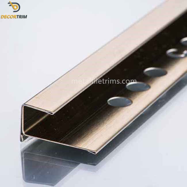 SS304 Stainless Steel Edge Trim For Tiles Ceramic Decoration