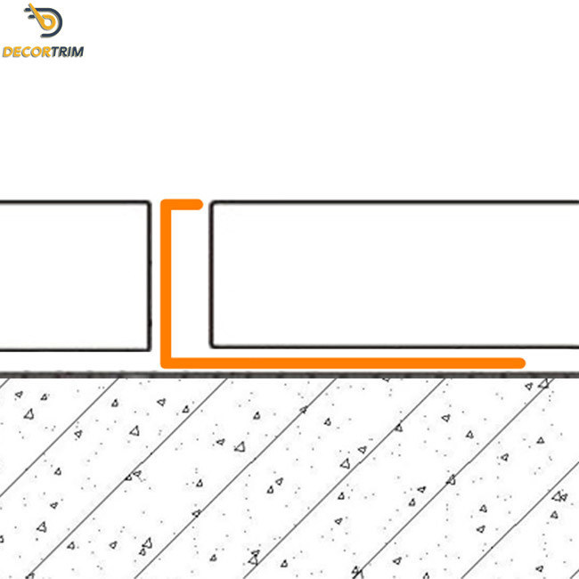Mechanical Polish Gold Aluminum Ceramic Tile Edging 8mm 10mm 12mm