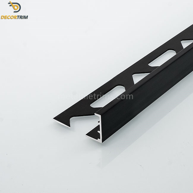 2.5m Aluminium Edging Profile , L Shaped Metal Trim Anodizing Matt Gold