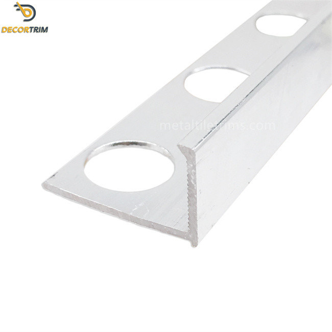 10mm Aluminium Straight Edge Trim , Silver L Shaped Metal Edging ODM