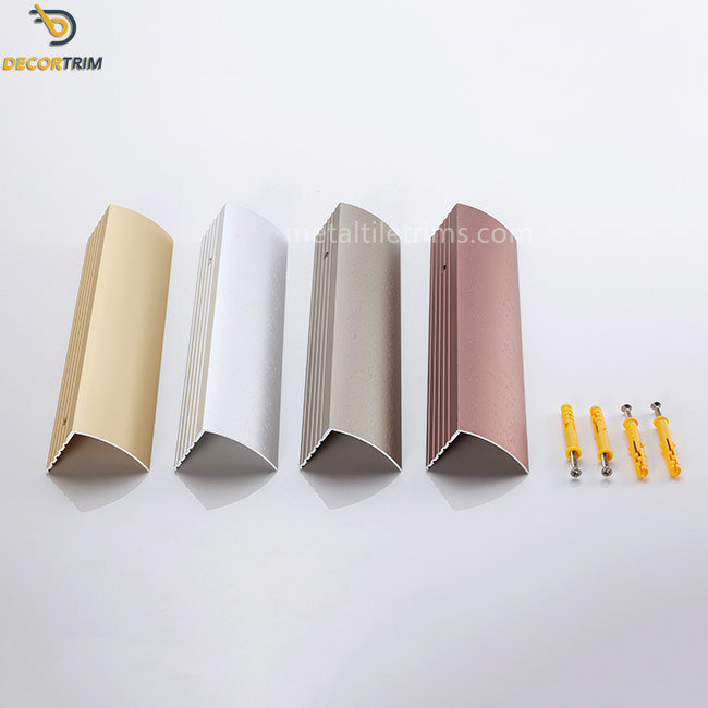 Bullnose Stair Nosing Tile Trim L Shape Shiny Rose Gold Color