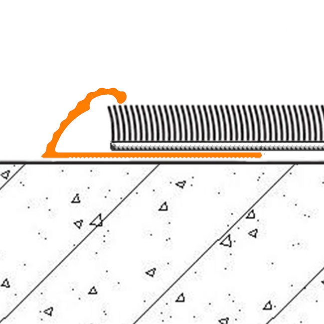 8.4mm Naplock Transition Strip Tile To Carpet Aluminum Material