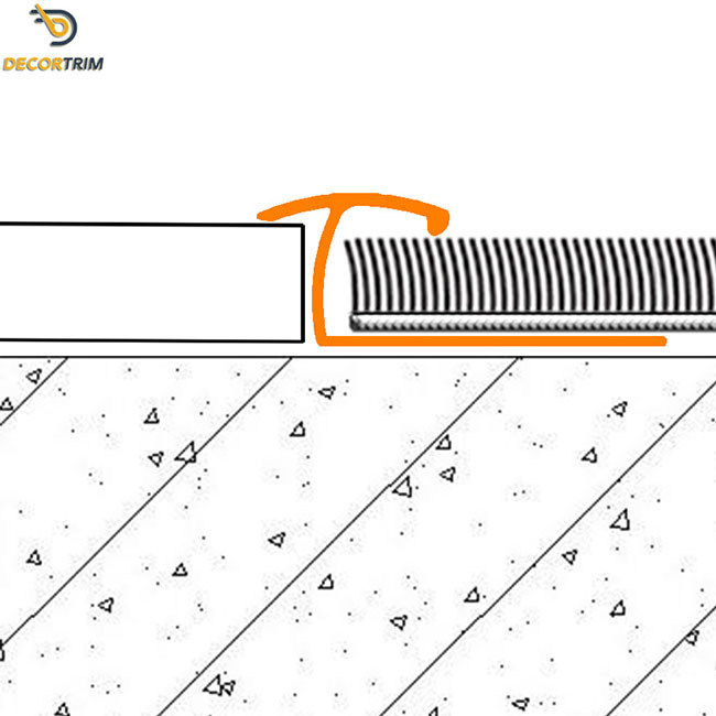 7.3mm Depth Carpet Transition Strip Trim For Joining Tile Stone Laminate