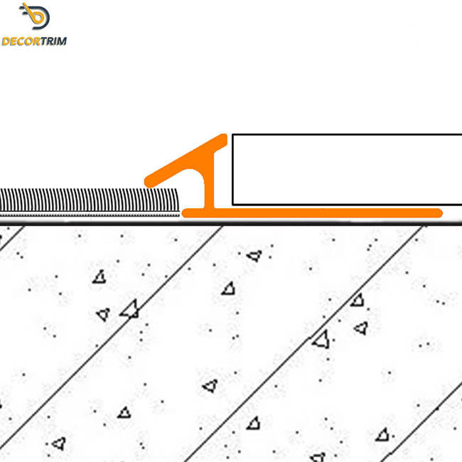 Sloped Edge Floor Edging Strips , Flooring Threshold Bars 10mm 12mm