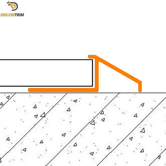 Slope Edge Floor Transition Strip Reducer Chrome Silver Color