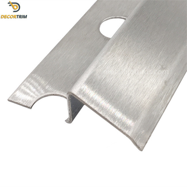 SS316 Stainless Steel Transition Strip , 12mm Flooring Edging Trim