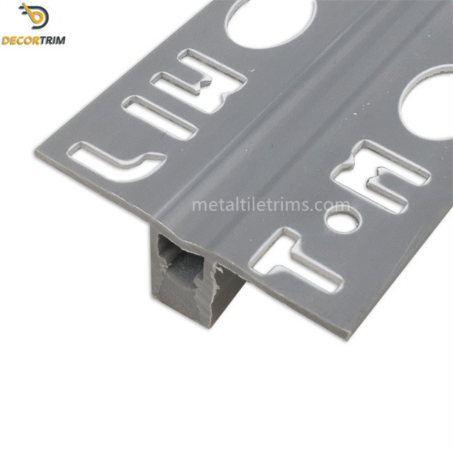 Grey Color PVC Tile Expansion Joint Strips For Subdividing Large Tile Bays