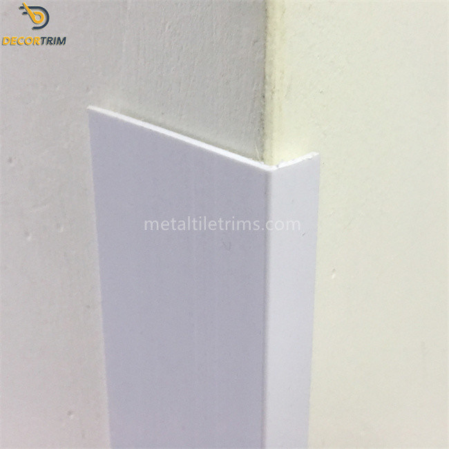 90 Degree Corner Wall Protector Strip , PVC Wall Tile Trim Edging 2.5m ...
