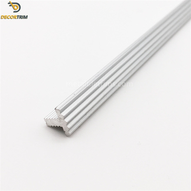 Aluminum 6063 T Shaped Floor Transition Strip Anti Slip For Vinvl Flooring