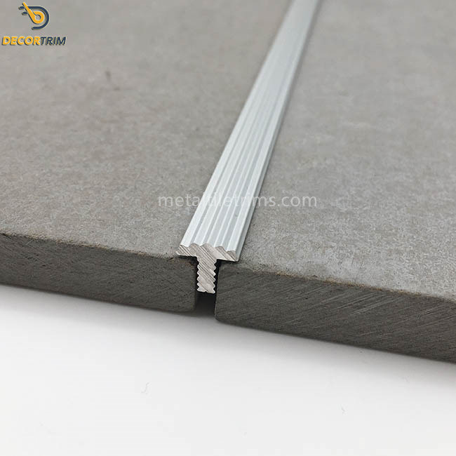 Aluminum 6063 T Shaped Floor Transition Strip Anti Slip For Vinvl Flooring