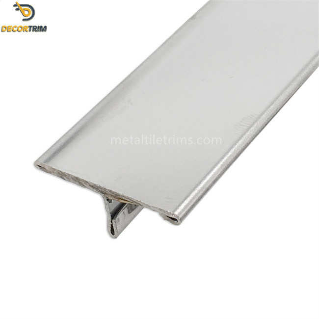 SS304 T Shaped Transition Strip 8k Mirror Finish Tile To Laminated Floor