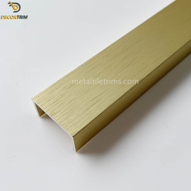 20×10mm Wall Tile Transition Strips Trim With Anodized Brushed Finish
