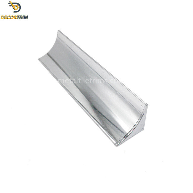 Curved Edge Internal Cove Tile Trim , Aluminum Inside Corner Trim 2.5m ...