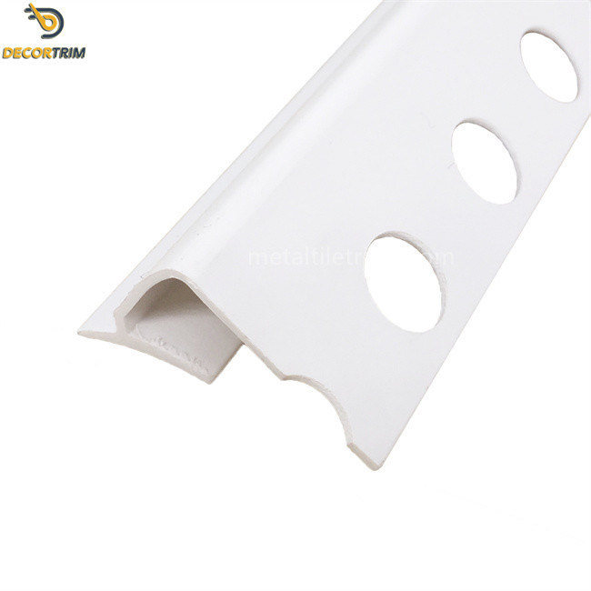 PVC Internal Corner Tile Trim White Color For Wall Corner Decoration