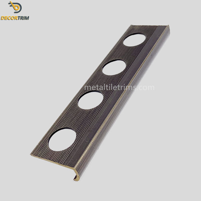 Mill Finish Brass Tile Trim For Ceramic Edging Protection 2500mm Length