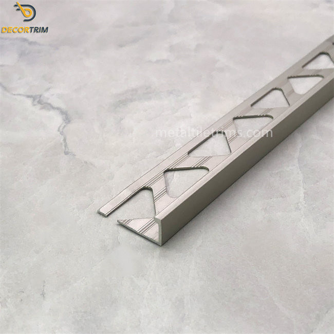 L Shape Aluminum Tile Corner Trim 8mm Straight Edge Trim