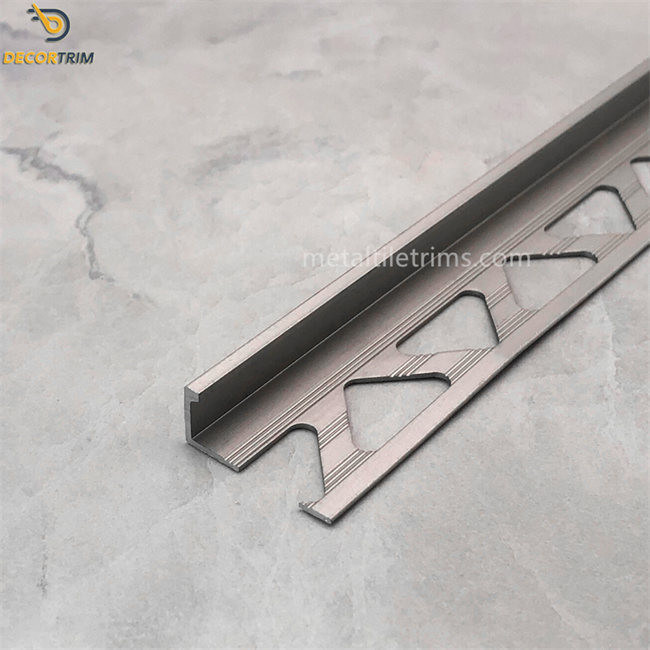 L Shape Aluminum Tile Corner Trim 8mm Straight Edge Trim