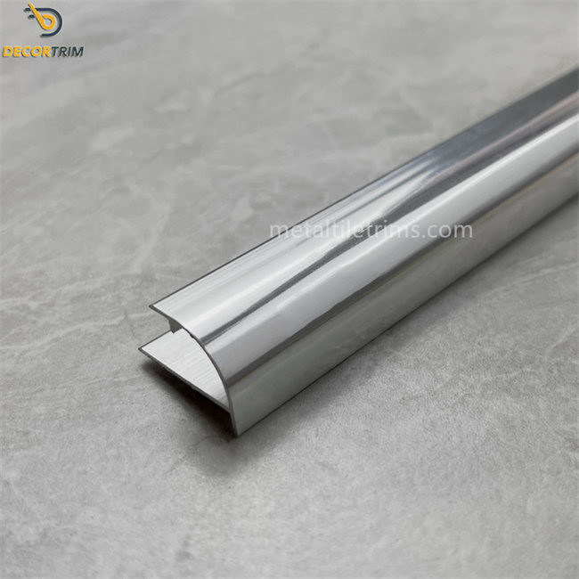 Round External Corner Tile Metal Edge Trim Aluminum Tile Transition Strip