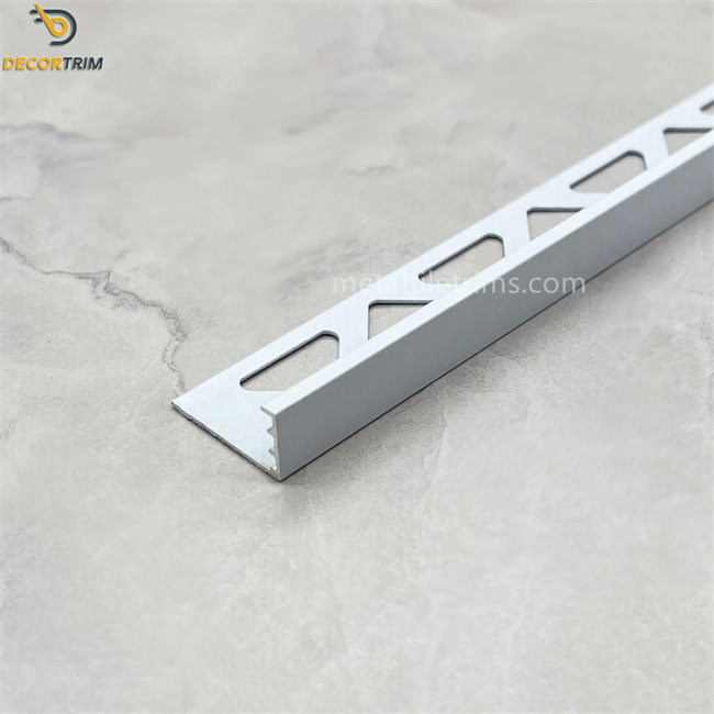 8mm 10mm 12mm Aluminum Tile Trim L Shape Custiom Thickness 0.5mm 2mm