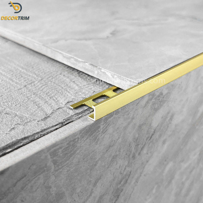 Brass L Shaped 2.5meters Aluminium Tile Trim Edging Corners