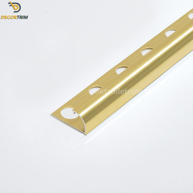 Smooth Curved Tile Trim Aluminium Profile Trim Tiles Decorative Accessories