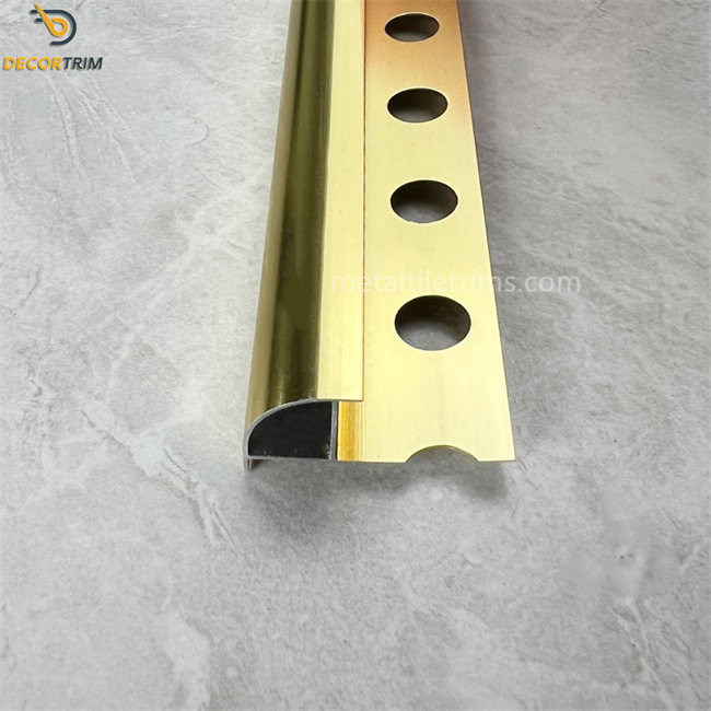Aluminum Tile Trim Corner Wall Decorative Aluminum Quadrant Tile Trim