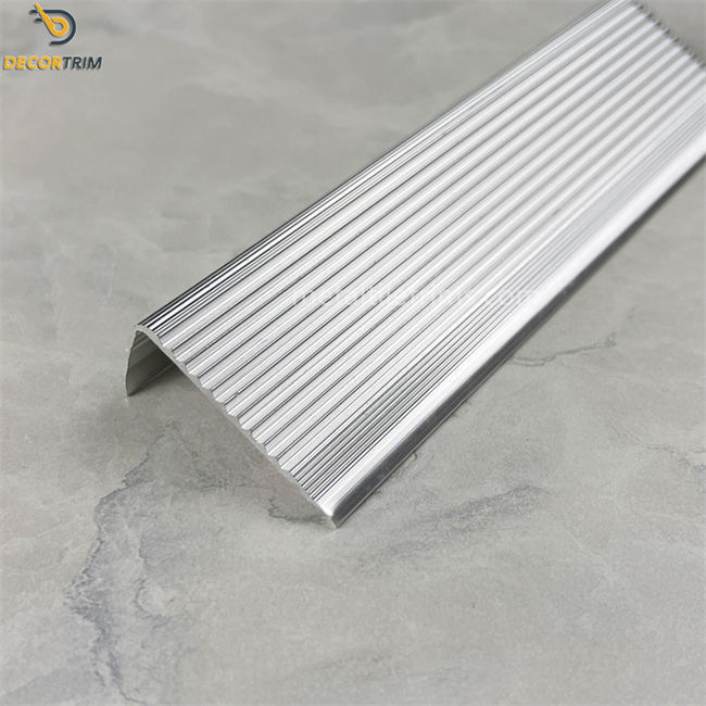 Stone Tile Trim Beading White Stripe Anti-Slip Aluminium Floor Edge Trim