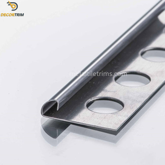 3/8'' 10mm Stainless Steel Tile Trim , Tile Corner Strip Round Edge