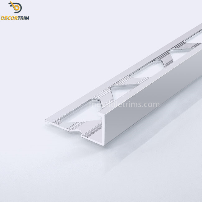12mm Aluminium Straight Edge Tile Trim With Anodizing Polishing Surface ...