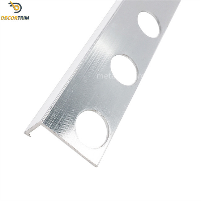 10mm Aluminium Straight Edge Trim , Silver L Shaped Metal Edging ODM
