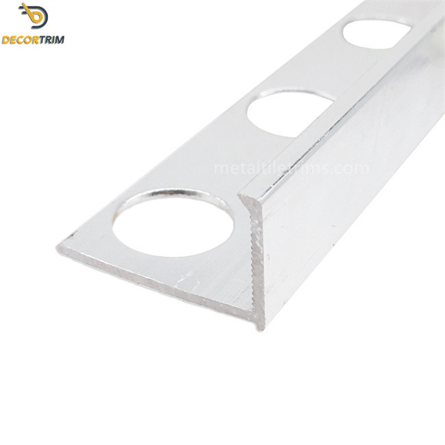 10mm Aluminium Straight Edge Trim , Silver L Shaped Metal Edging ODM