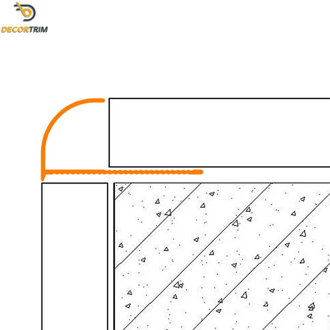 Aluminium Metal Tile Trims Powder Coating Bright White 10mm Height