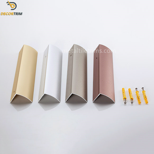 Bullnose Stair Nosing Tile Trim L Shape Shiny Rose Gold Color