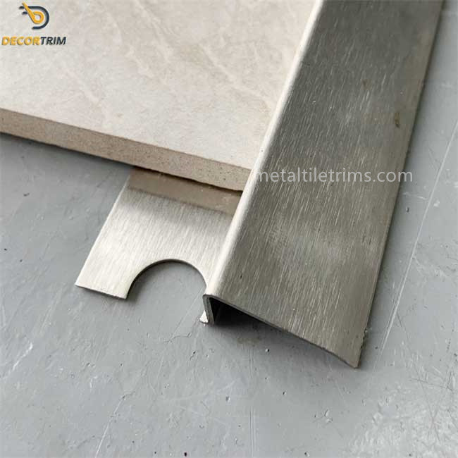 SS316 Stainless Steel Transition Strip , 12mm Flooring Edging Trim