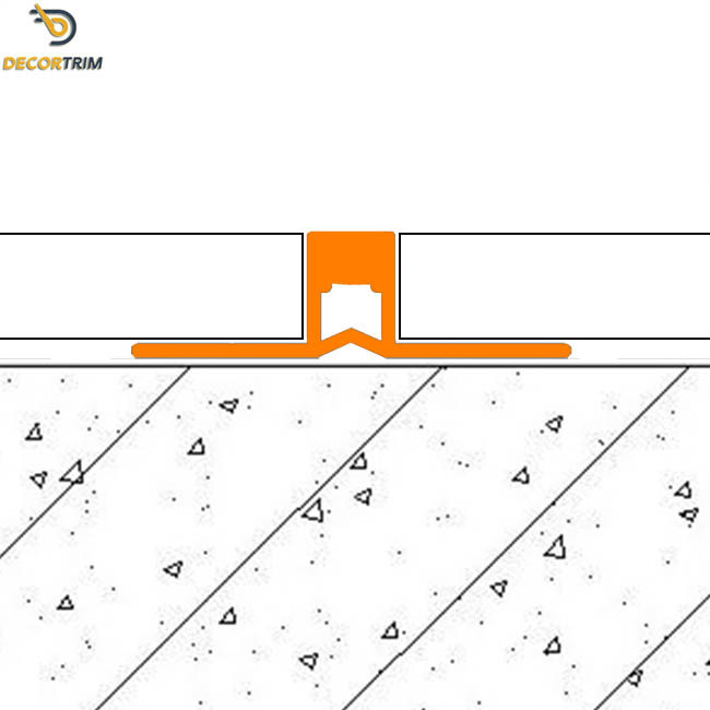 Grey Color PVC Tile Expansion Joint Strips For Subdividing Large Tile Bays