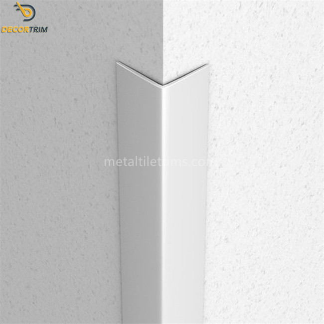 Plastic PVC Wall Corner Protector Strips L Shape Pure White 50mm Size
