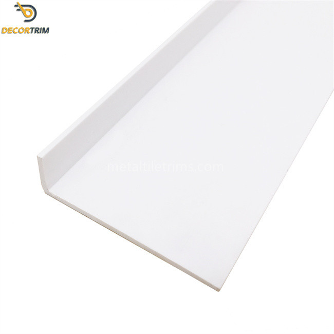 90 Degree Corner Wall Protector Strip , PVC Wall Tile Trim Edging 2.5m ...