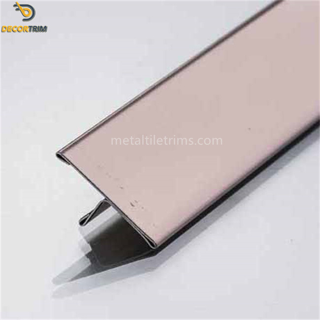 SS304 T Shaped Transition Strip 8k Mirror Finish Tile To Laminated Floor